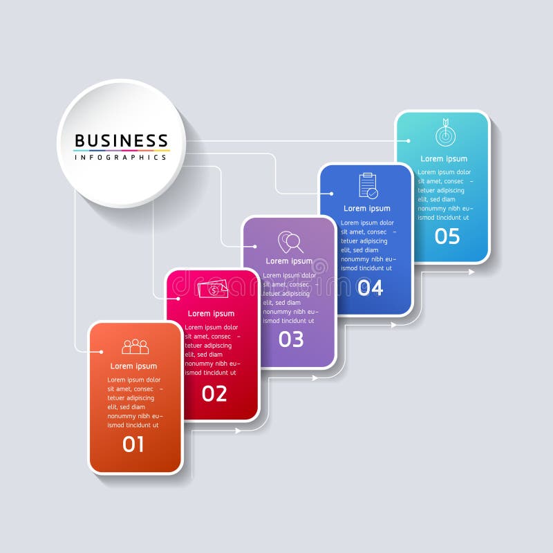 Vector Business Presentation Connecting Steps Infographic Template ...