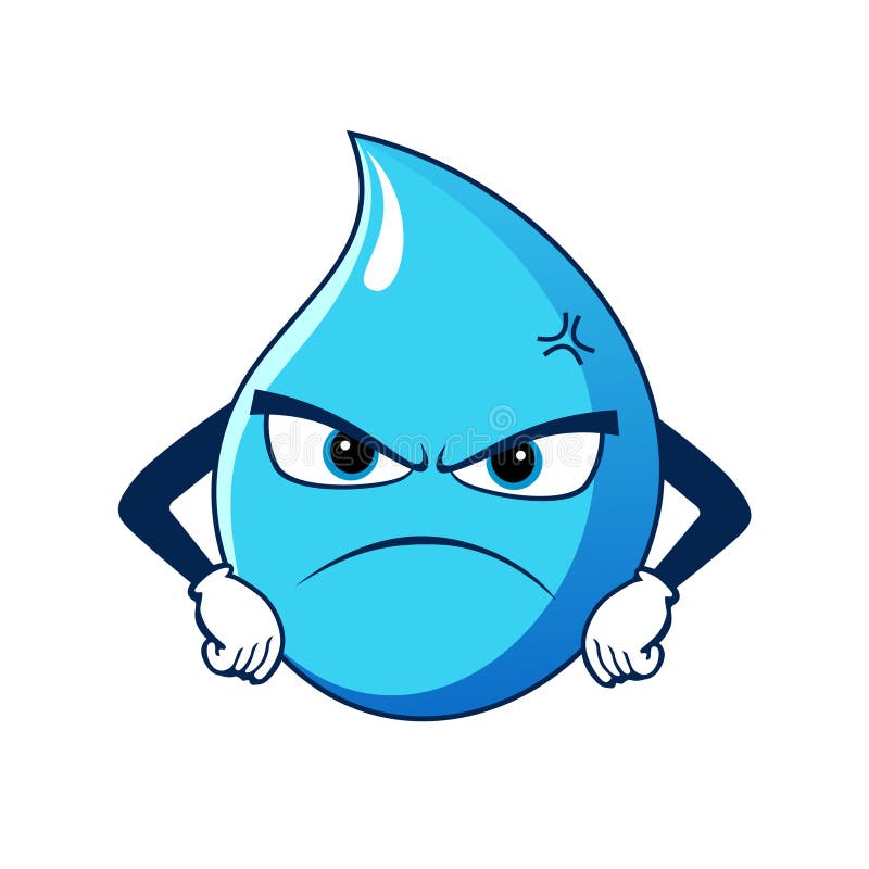 Angry Cartoon Water Drop Stock Illustrations – 187 Angry Cartoon Water ...
