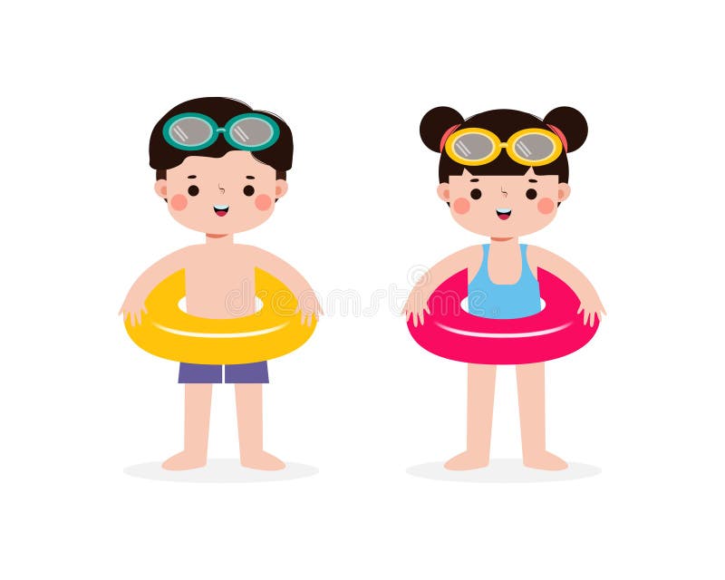 Active Kids Swimming Swimming Pool Stock Illustrations – 367 Active ...
