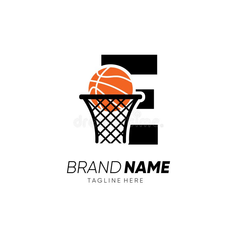 Letter E Initial Basketball Logo Design Vector Icon Graphic Emblem ...