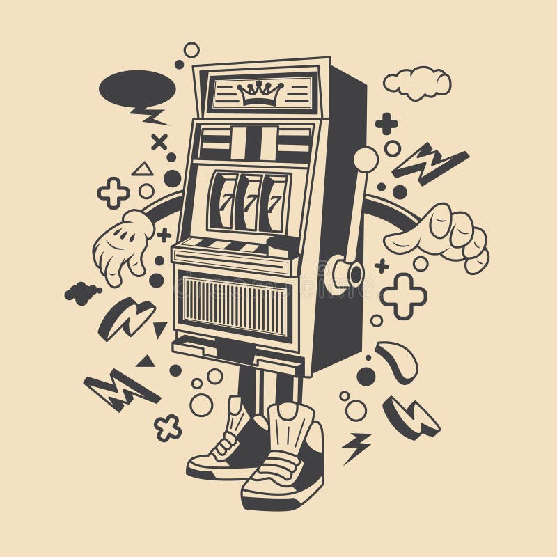 Retro Slot Machine Vector Stock Illustration Stock Vector ...
