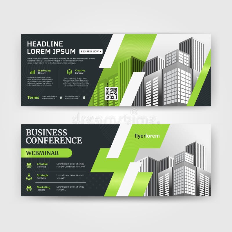 Green Color Abstract Corporate Business Banner Template, Horizontal ...
