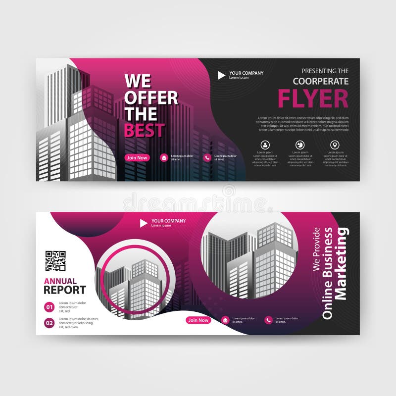 Purple Color Abstract Corporate Business Banner Template, Horizontal ...