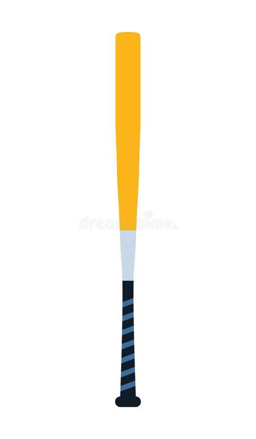 Baseball Bat Vector Illustration Isolated on White Background, the ...