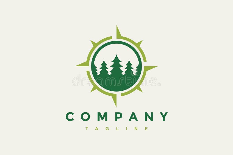 Compass Tree Logo Template Stock Illustrations – 386 Compass Tree Logo ...