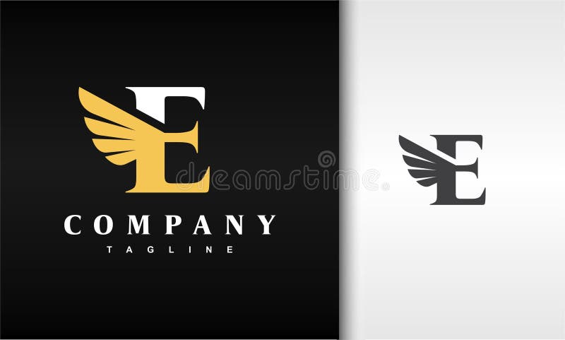 Initials E wing logo stock vector. Illustration of label - 276928684
