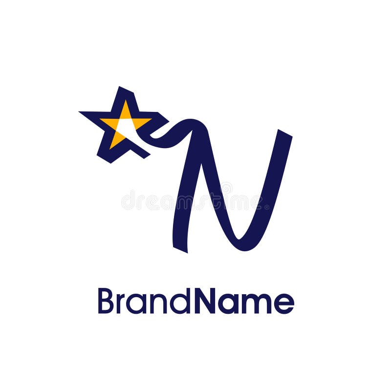 Initial N Abstract Star Logo Stock Vector - Illustration of industry ...