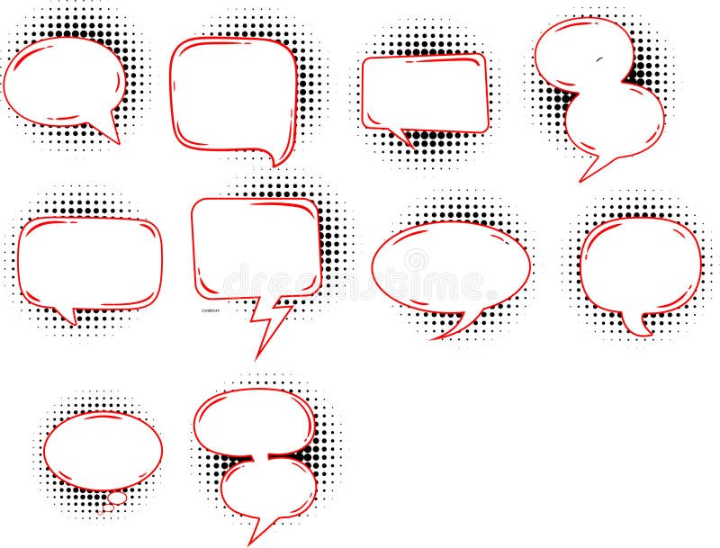 Comic Dialogue Vector Illustration Stock Vector - Illustration of blue ...