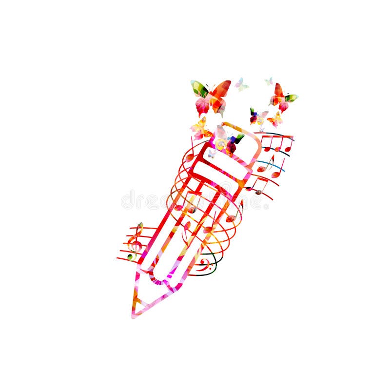 Writing the Music, Songwriting, Creating a Melody Concept Stock Vector ...