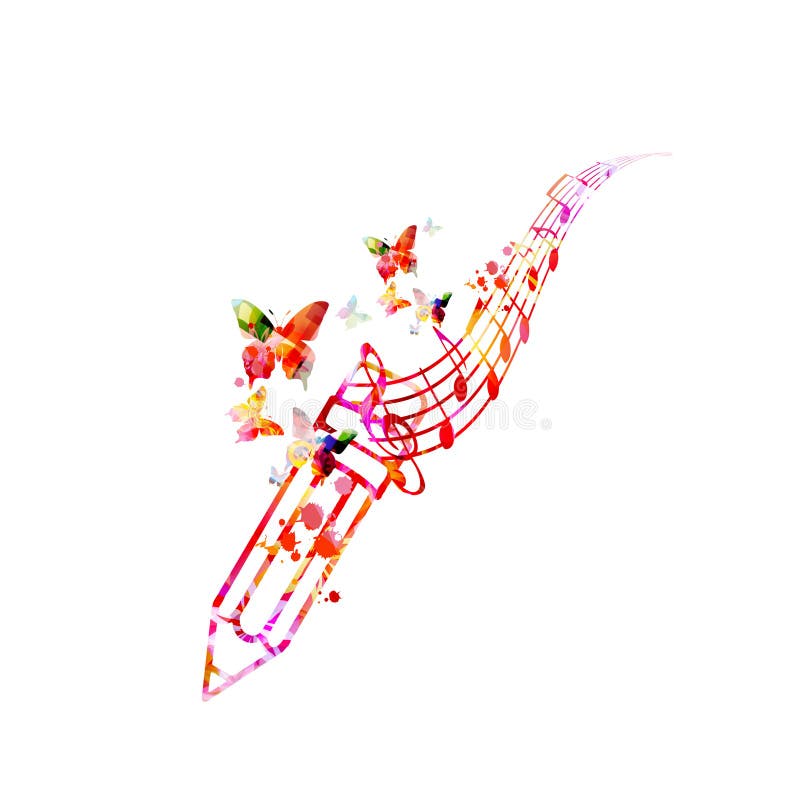 Writing the Music, Songwriting, Creating a Melody Concept Stock Vector ...