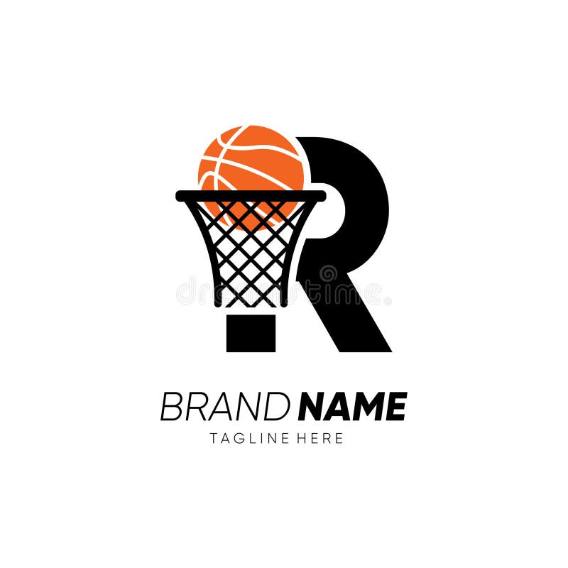 Letter R Initial Basketball Logo Design Vector Icon Graphic Emblem ...