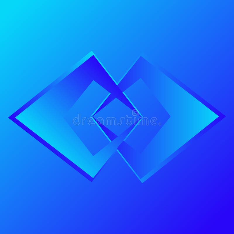 Abstract Bluer 3d Symbol Sign Icon Shape Design Stock Illustration ...