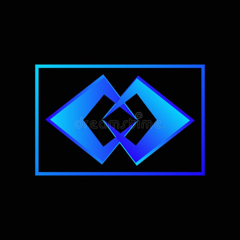 Abstract Blue Symbol Sign Icon Shape Design Stock Illustration ...