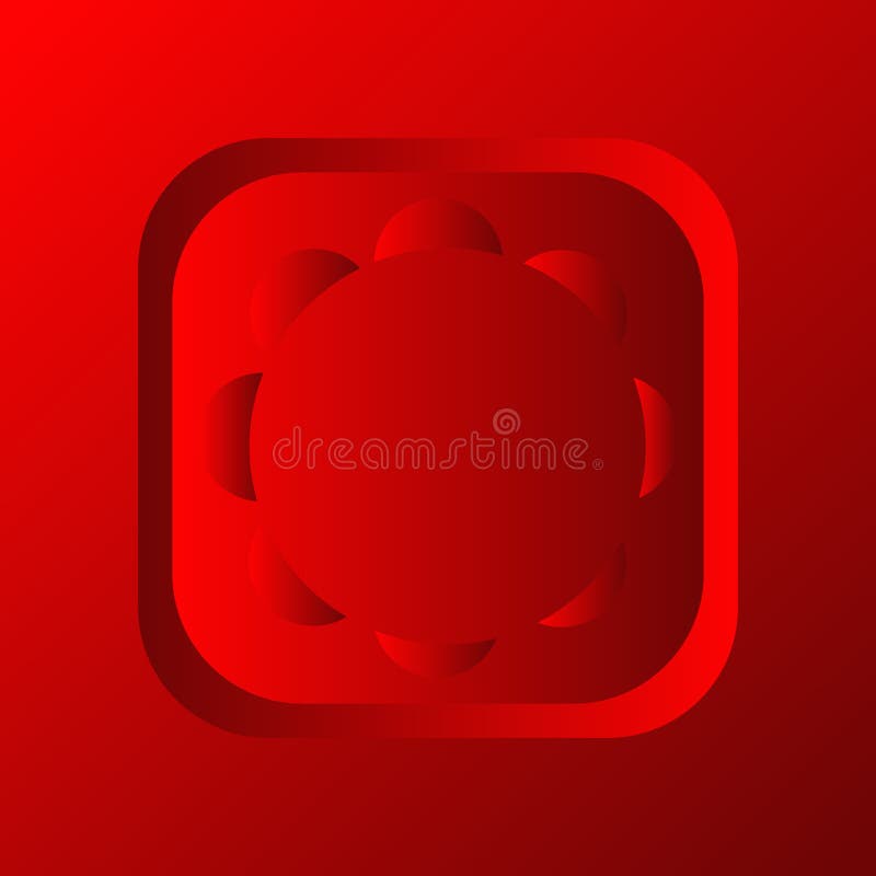 Abstract Red 3d Logo Sign Icon Shape Design Stock Illustration ...