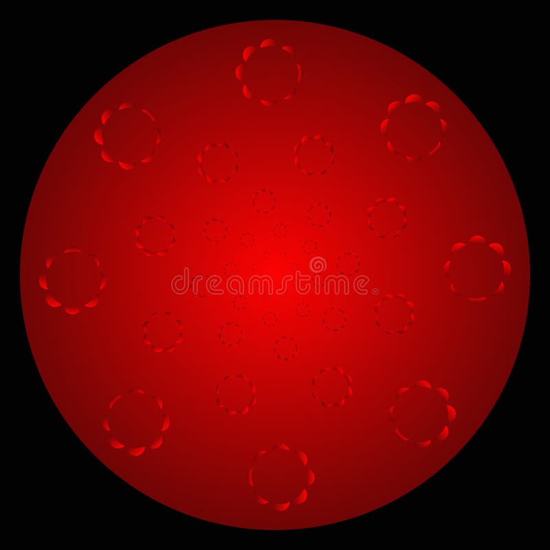 Abstract Red Round Circle Art Background Design Stock Illustration ...