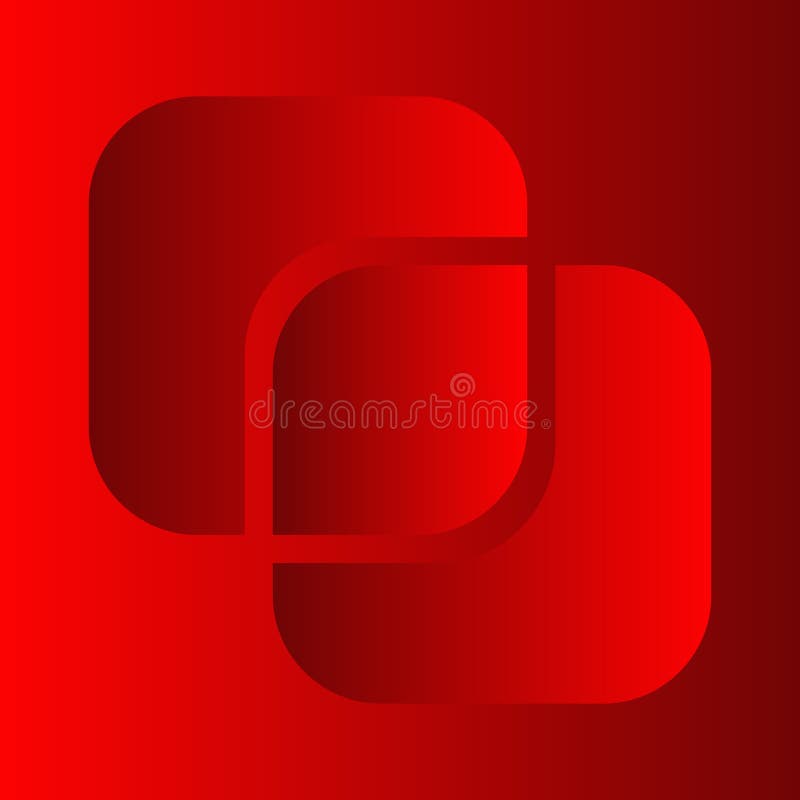 Abstract Red Square 3d Shape Background Design Stock Illustration ...