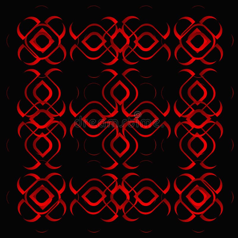 Abstract Red Floral Art Design Wallpaper Stock Illustration ...