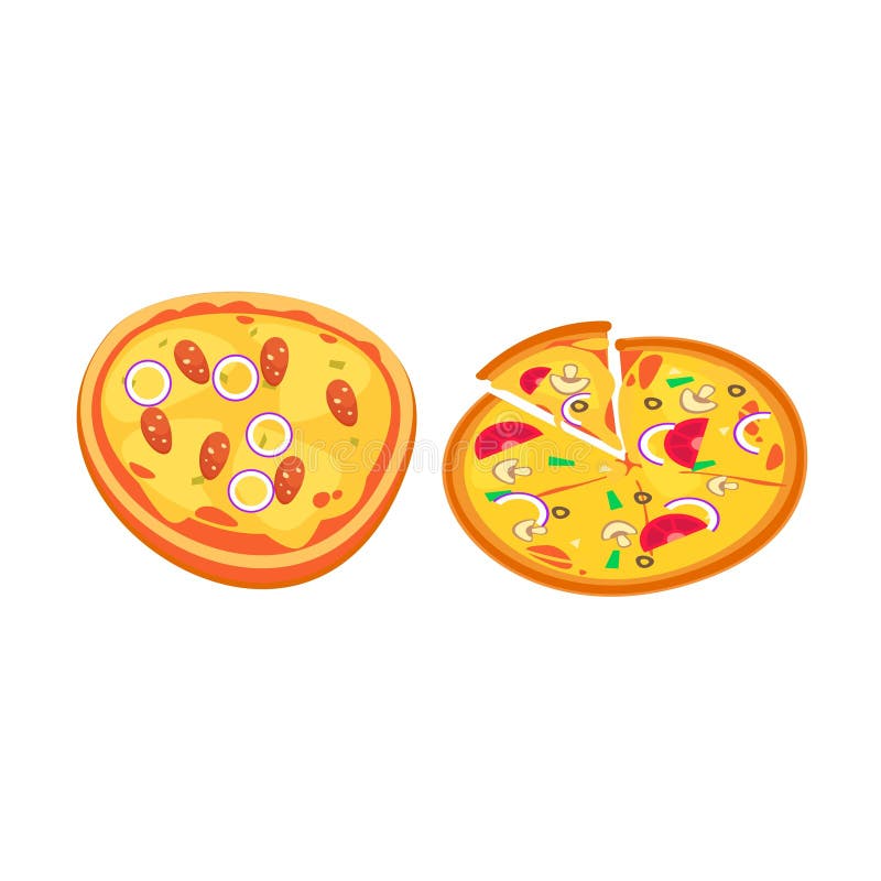 Pizza Slice Icon Vector. Pizza Slice with Melted Cheese Stock Vector - Illustration of logo ...