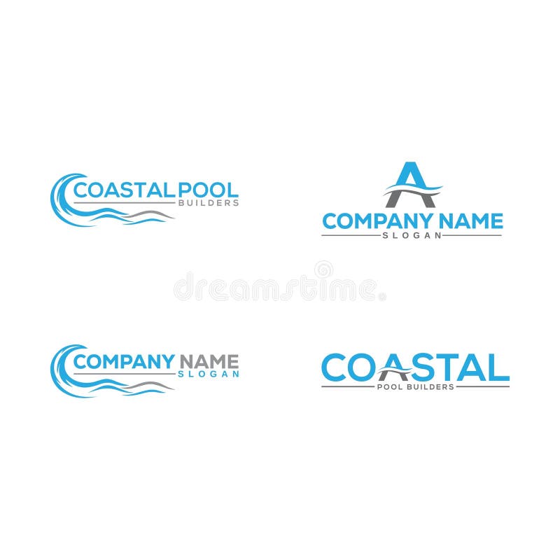 Wave Coaster Logo . Modern Beach Wave and a Letter Initial Logo Design ...