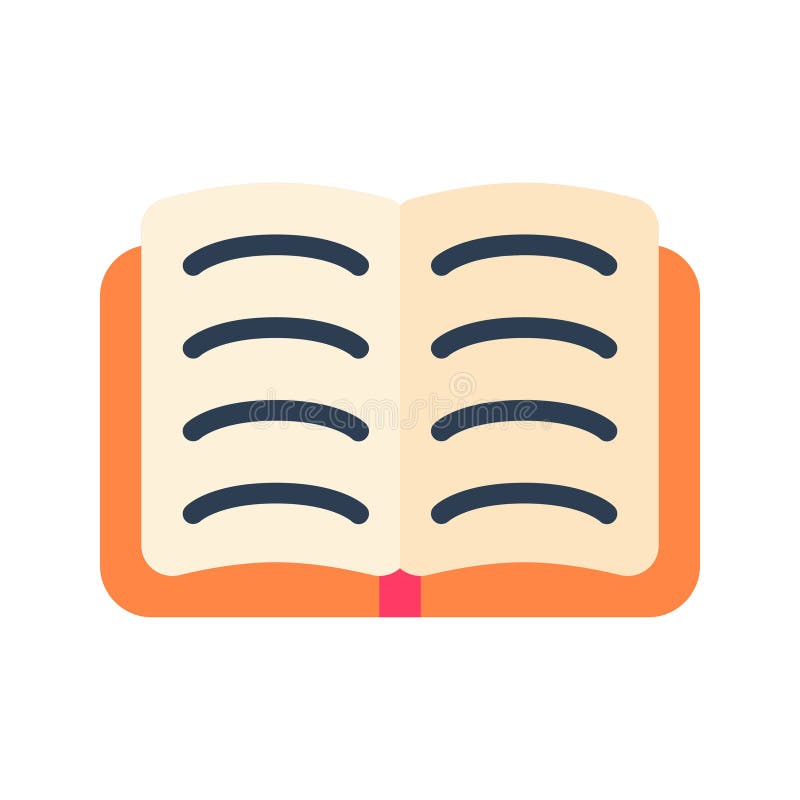 Opened Book Flat Style Icon Stock Vector - Illustration of page, study ...