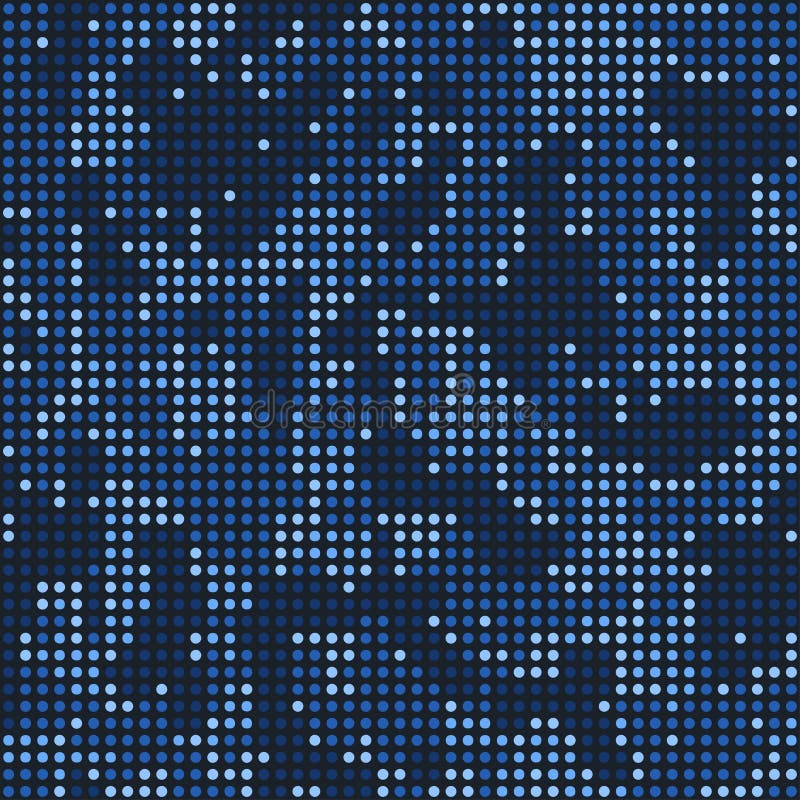 Digital Seamless Camouflage. LED Screen Pattern in Dark Blue Tones ...