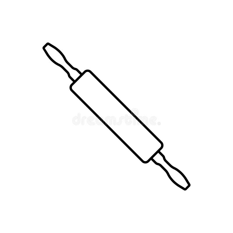 Rolling pin line icon stock vector. Illustration of dough - 277304102