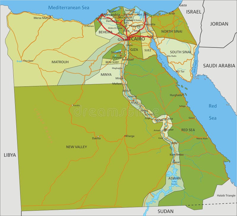 Luxor In Egypt Political Map