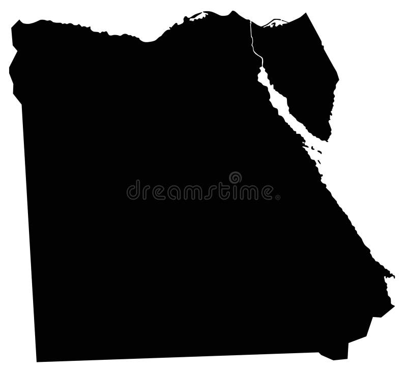 Detailed Egypt Silhouette Map. Stock Vector - Illustration of arabic ...
