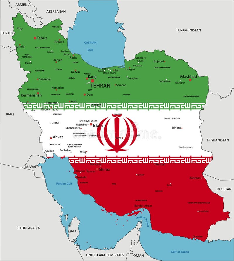 Iran Map - Highly Detailed Vector Illustration Stock Vector ...