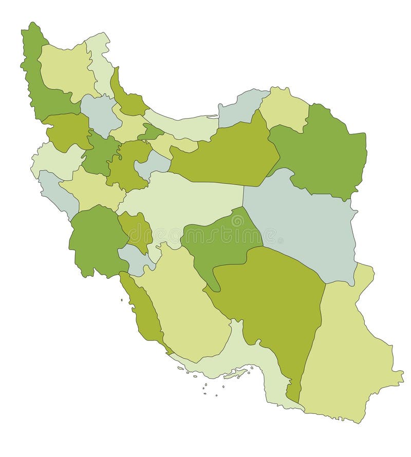 Detailed Editable Political Map with Separated Layers. Iran Stock ...