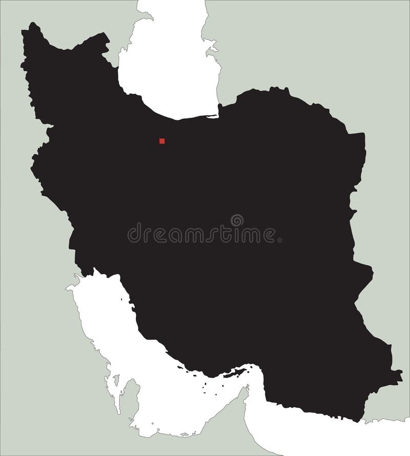 Detailed Iran Silhouette Map. Stock Vector - Illustration of nation ...
