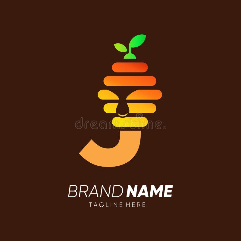 Letter J Initial Bee Hive Logo Design Vector Icon Graphic Emblem ...