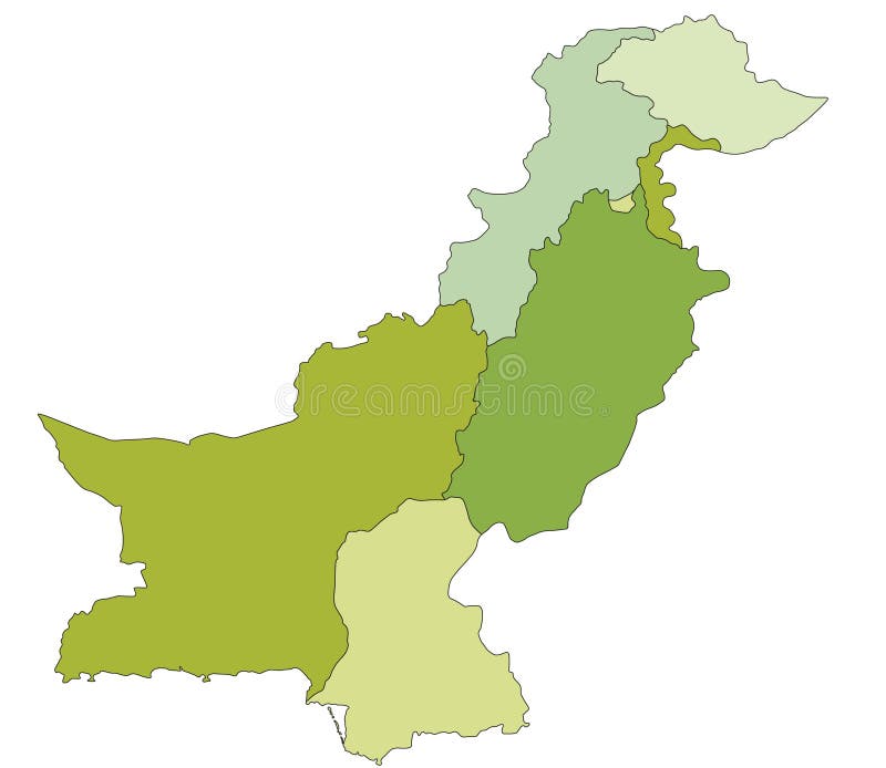 Pakistan - Detailed Editable Political Map with Labeling. Stock Vector ...