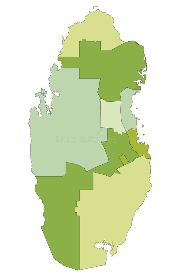 Detailed Editable Political Map with Separated Layers. Qatar Stock ...