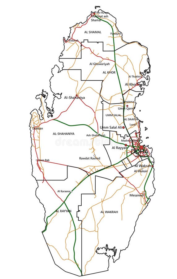 Road Map Qatar Stock Illustrations – 468 Road Map Qatar Stock ...