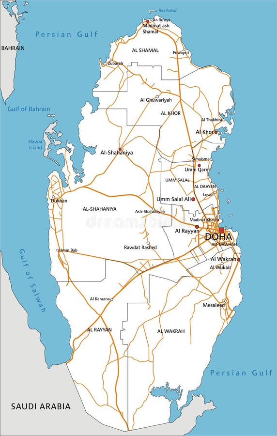 Road Map Qatar Stock Illustrations – 468 Road Map Qatar Stock ...