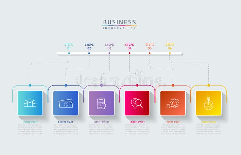 Vector Business Presentation Connecting Steps Infographic TemplatePrint ...