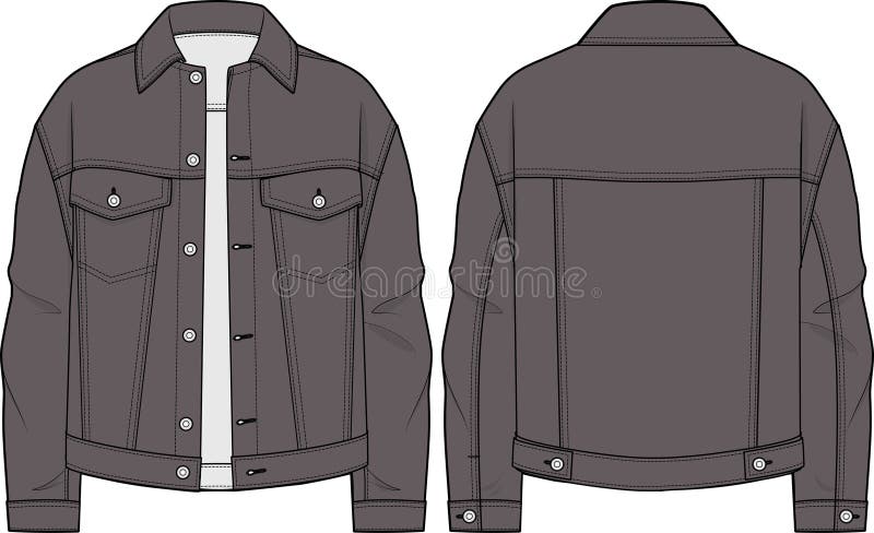 Unisex Wear Jackets Overcoat and Trucker Vector Stock Vector ...