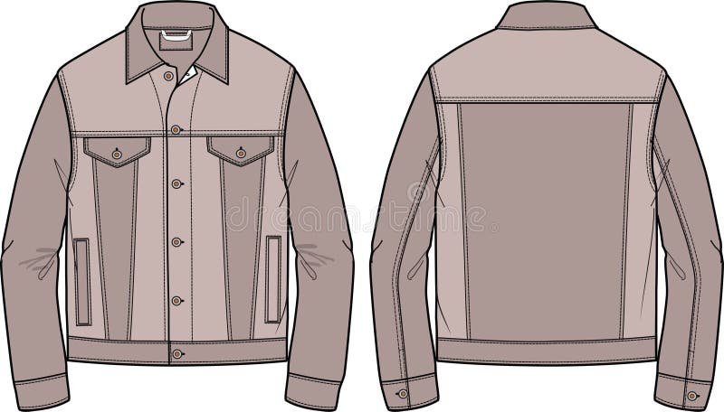 UNISEX WEAR JACKETS OVERCOAT and TRUCKER VECTOR Stock Vector ...