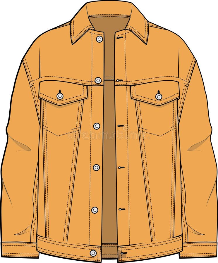 Unisex Wear Jackets Overcoat and Trucker Vector Stock Vector ...