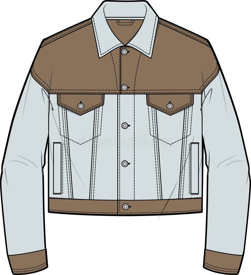 Unisex Wear Jackets Overcoat and Trucker Vector Stock Vector ...