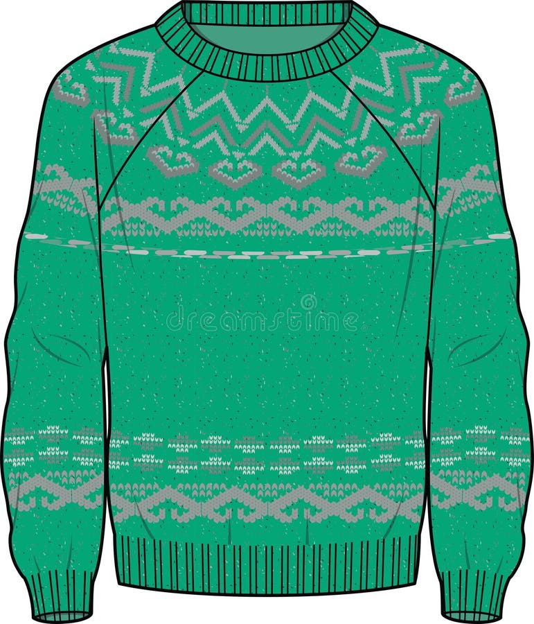 UNISEX WINTER WEAR CARDIGAN SWEATER Stock Vector - Illustration of ...