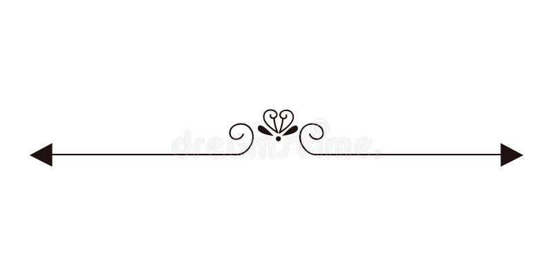 Vintage Divider Element. Black Thin-line Ornate Design Element ...