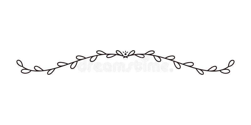 Vintage Divider Element. Black Thin-line Ornate Design Element ...