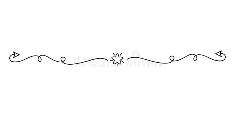 Vintage Divider Element. Black Thin-line Ornate Design Element ...