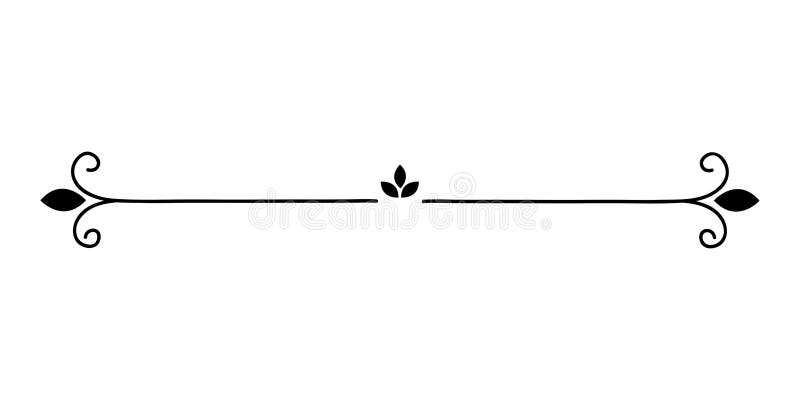 Vintage Divider Element. Black Thin-line Ornate Design Element ...