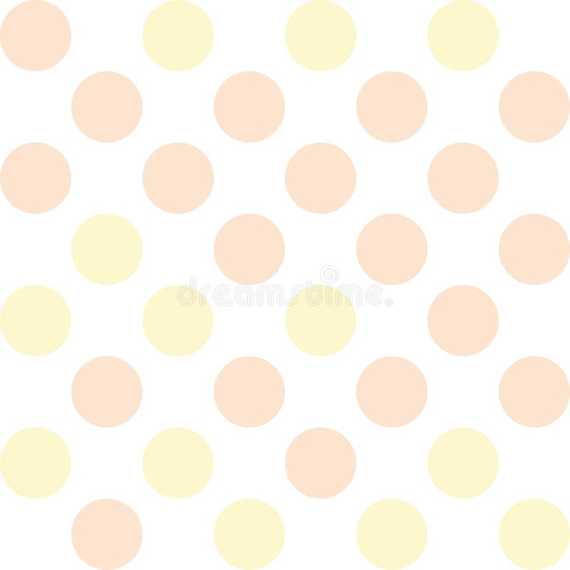 Yellow and Cream Pastel Polka Dot Seamless Pattern Background. Stock ...