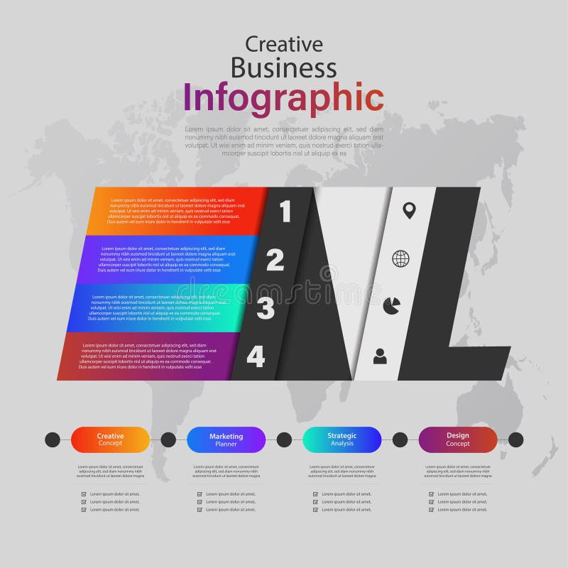 Letter G Business Infographic. Vector Template for Presentation Stock ...