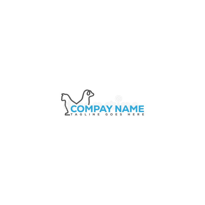 Home Pets Logo Dog Cat Design Vector Template Linear Style. Stock ...