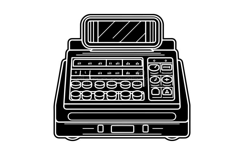 Icon of Cash Machine for Cashier Employee in Store,Cash Register Icon ...